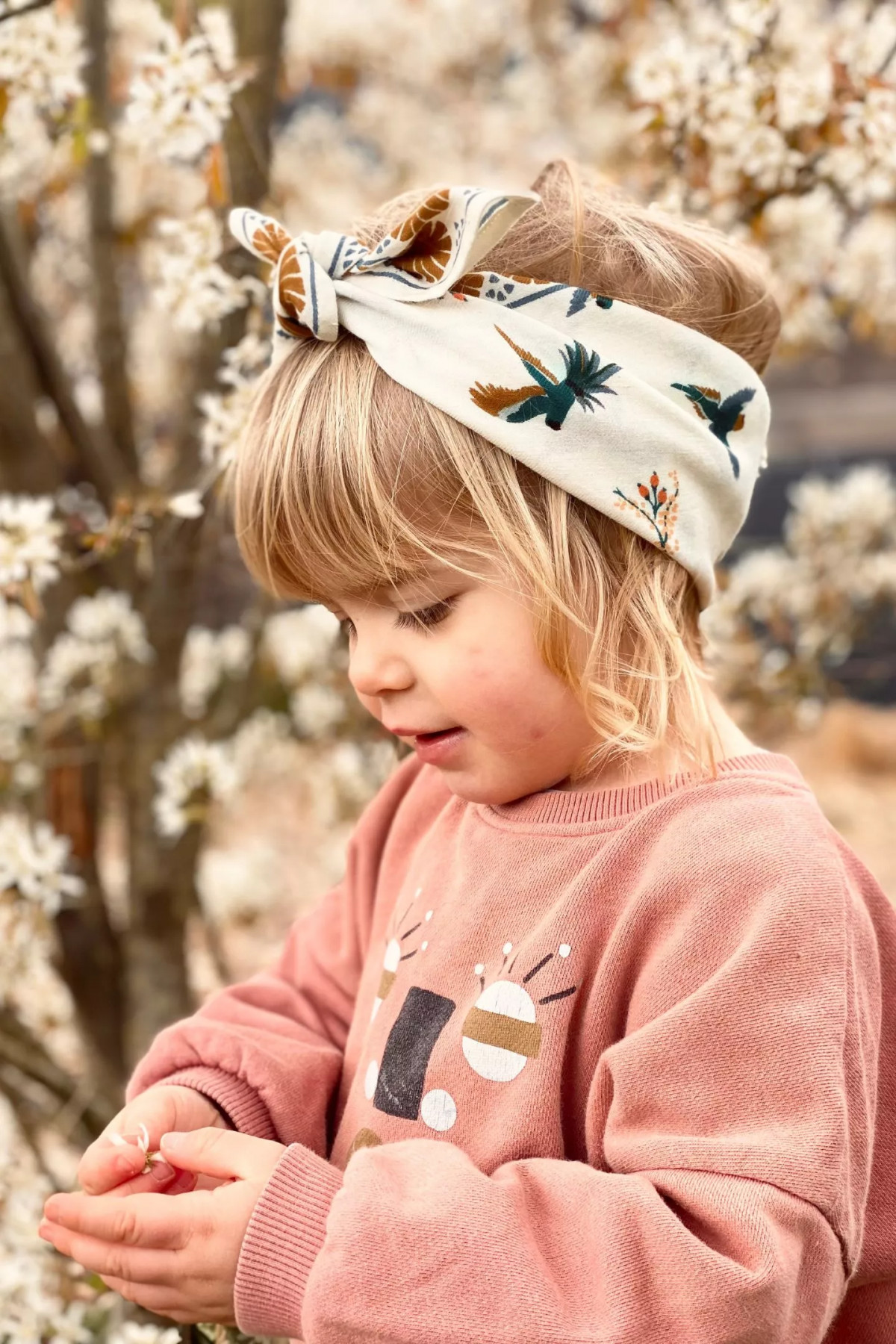 Foulard Manika Cerisier | Fleur de vanille - L'Instant Créatif